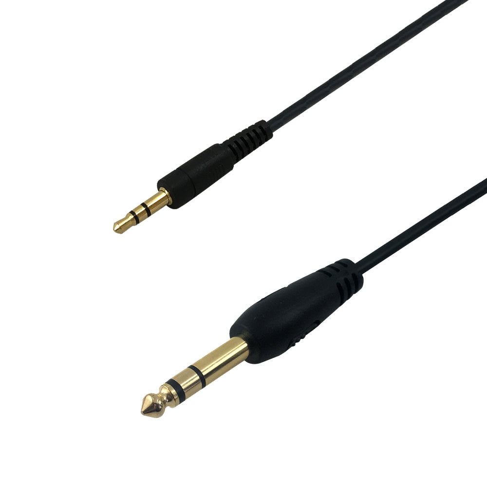 3.5mm Stereo Male to 1/4 inch TRS Male Stereo Cable - Riser Rated CMR/