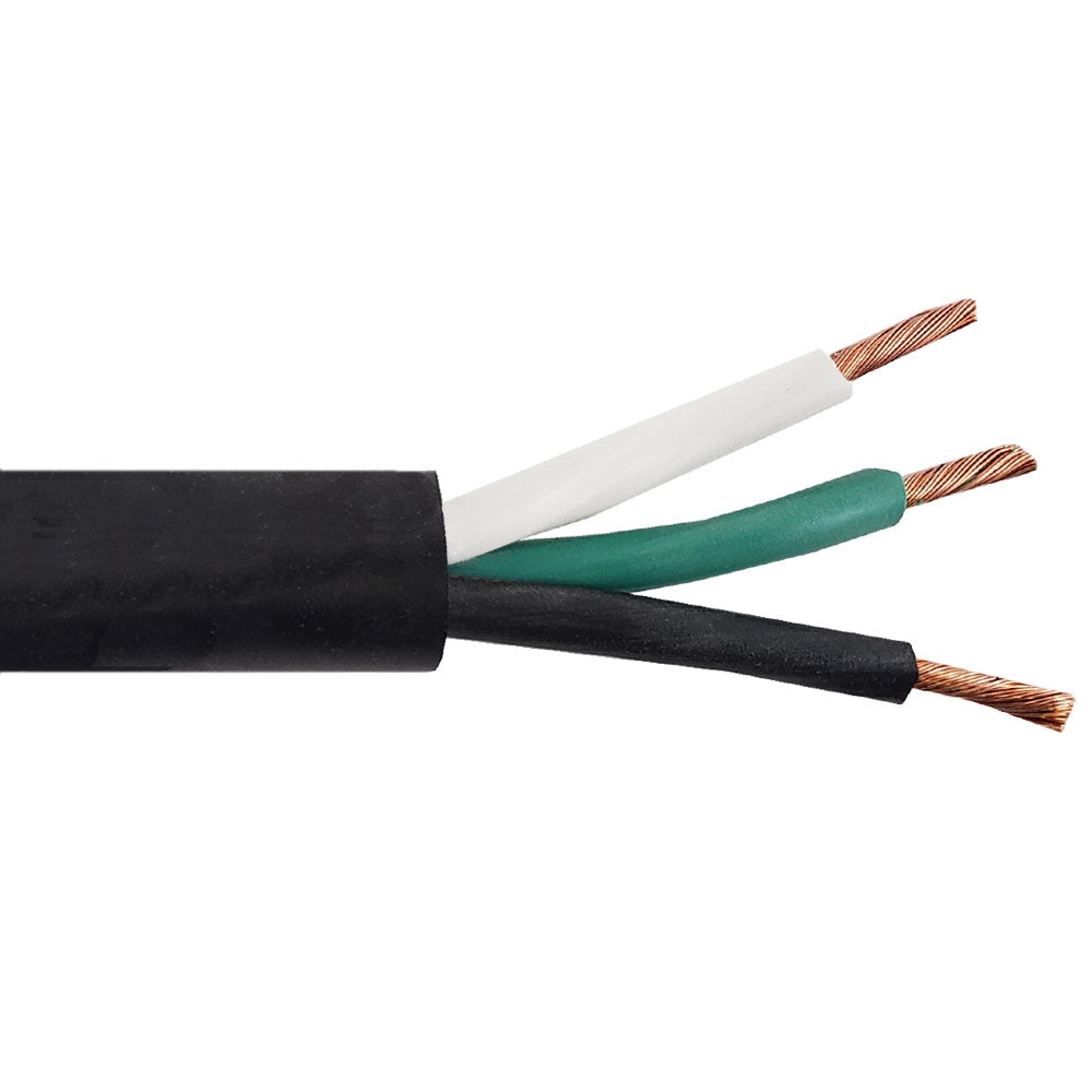Flexible Electrical Cord Cable - 12AWG 3C SOOW 600V 90C - Black (Per M
