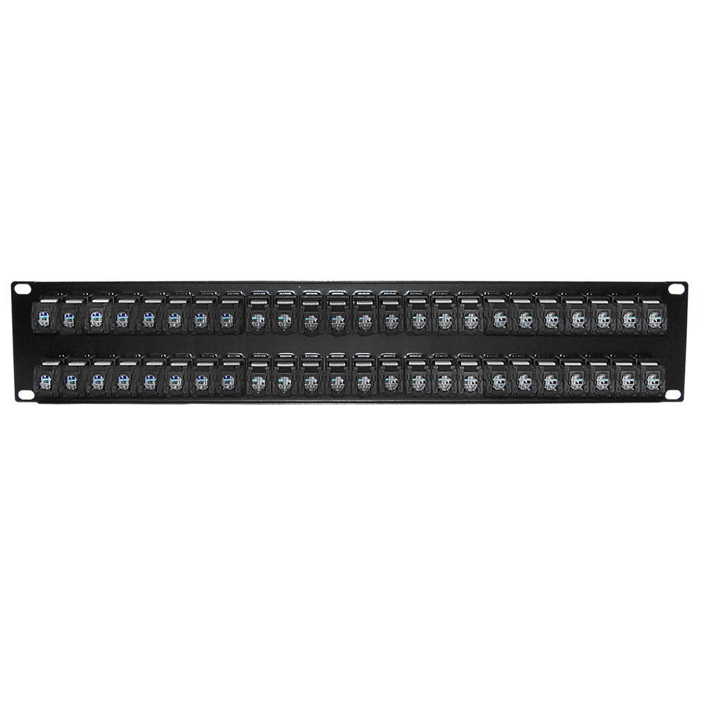 48-Port CAT6A Patch Panel, 19" Rackmount 2U - 110 Punch-Down