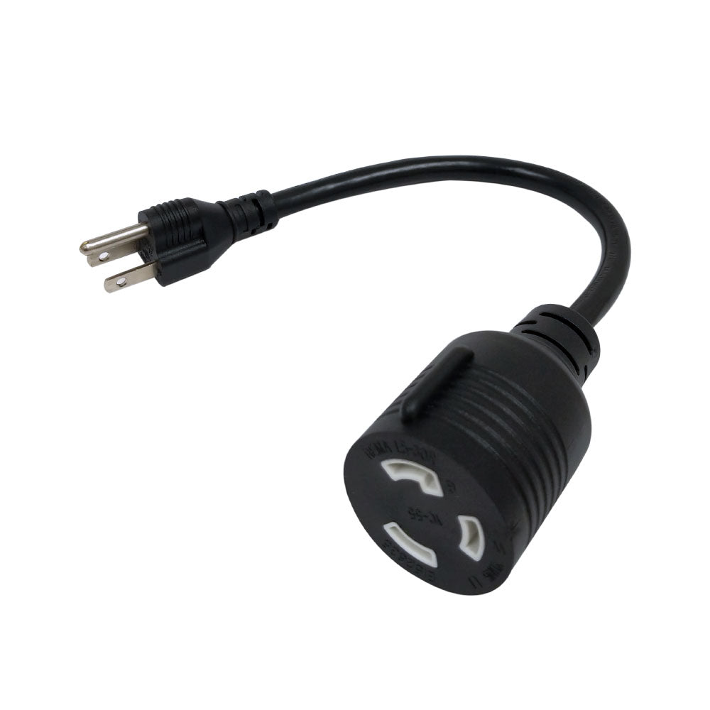1ft NEMA 5-15P to NEMA L5-30R Power Cable - 14AWG - SJT Jacket