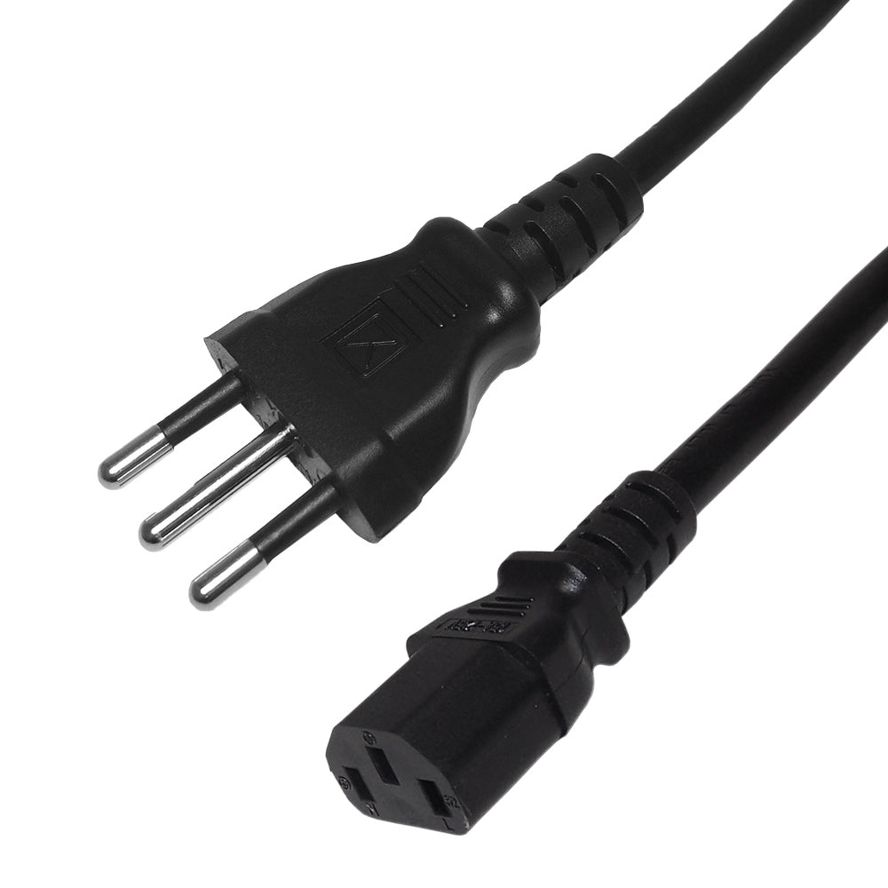 CEI 23-16 (Italy) to IEC C13 - H05VV-F 1.0 (10A 250V) Power Cord