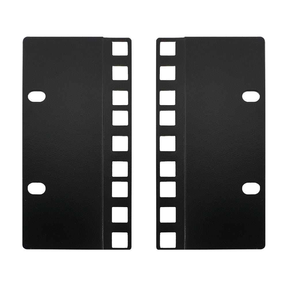 3U 23 inches to 19 inches Reducer Panel Adapter, Square Hole - Black