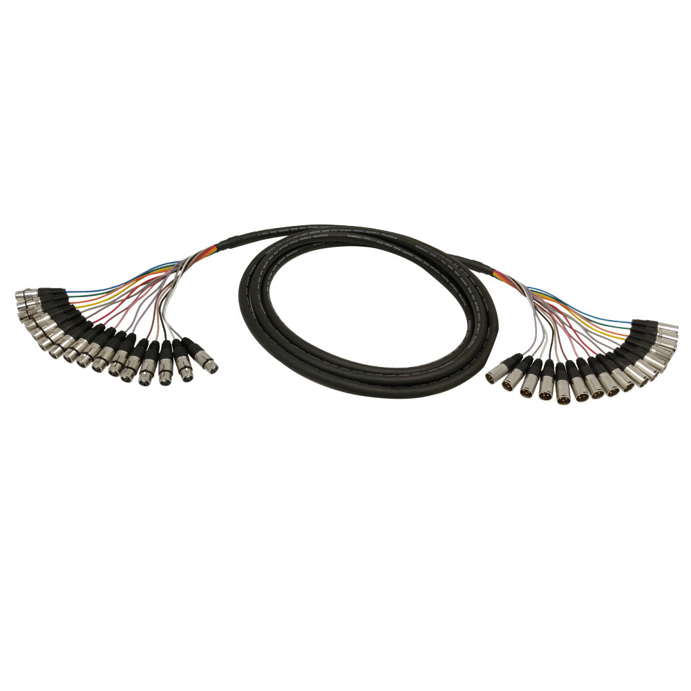 Premium Phantom Cables XLR Male to XLR Female Balanced Analog 16-Chann