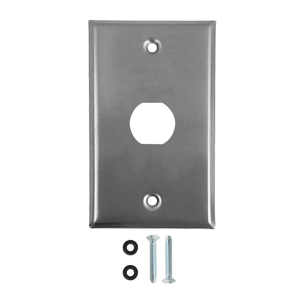 Single Gang Wall Plate - 1x Ethernet Bulkhead Hole - IP44 Rated - Stai